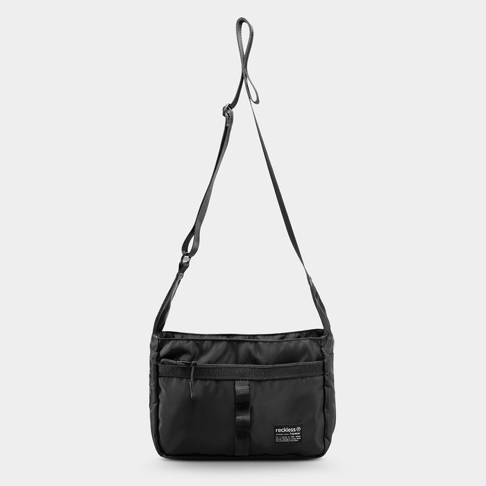 Nylon Messenger Bag · Black · RecklessPh